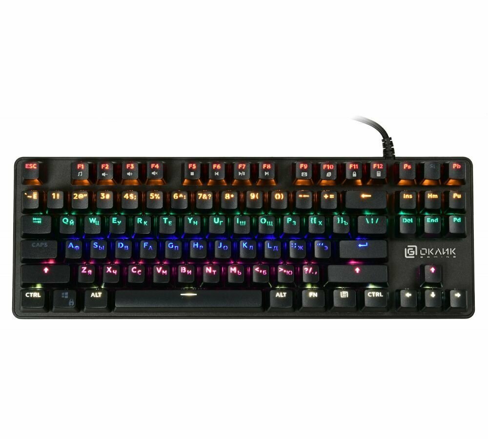 Клавиатура Oklick 969G SHOTGUN механическая черный USB Multimedia for gamer LED