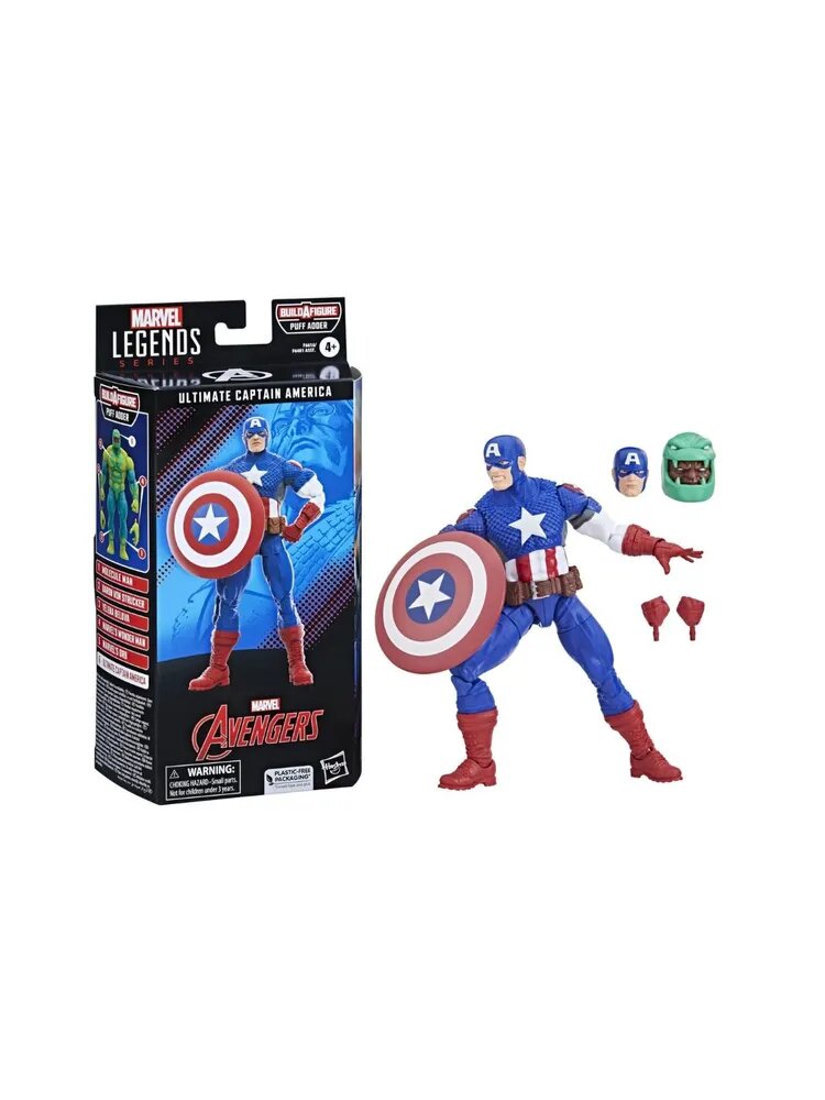 The Avengers Ultimate Captain America экшн-фигурка Marvel Legends 15 см (Build-A-Figure Puff Adder)