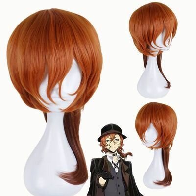 Bungo Stray Dog Chuuya Nakahara Messy Scroll Cosplay Парик