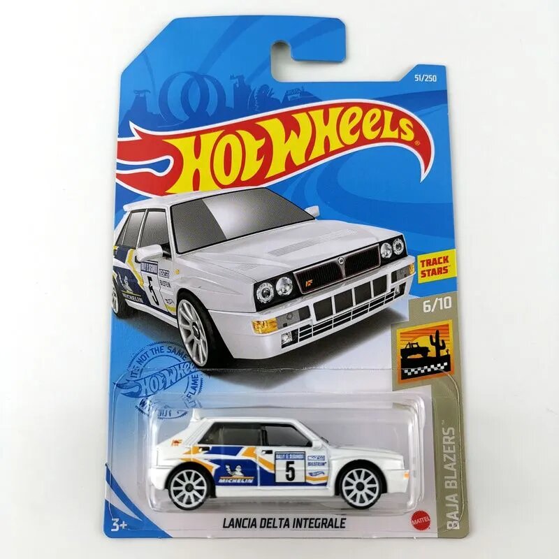 Машинка Mattel Hot Wheels 2021 C4982 Lancia Delta Integrale White