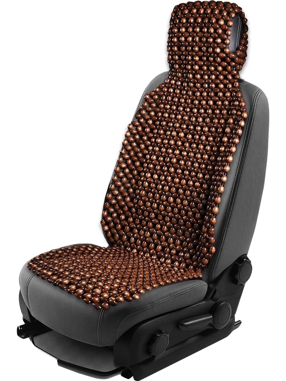 Накидка массажная AVS M2403-BR (большая) деревянные косточки (Коричневый), 1 шт.