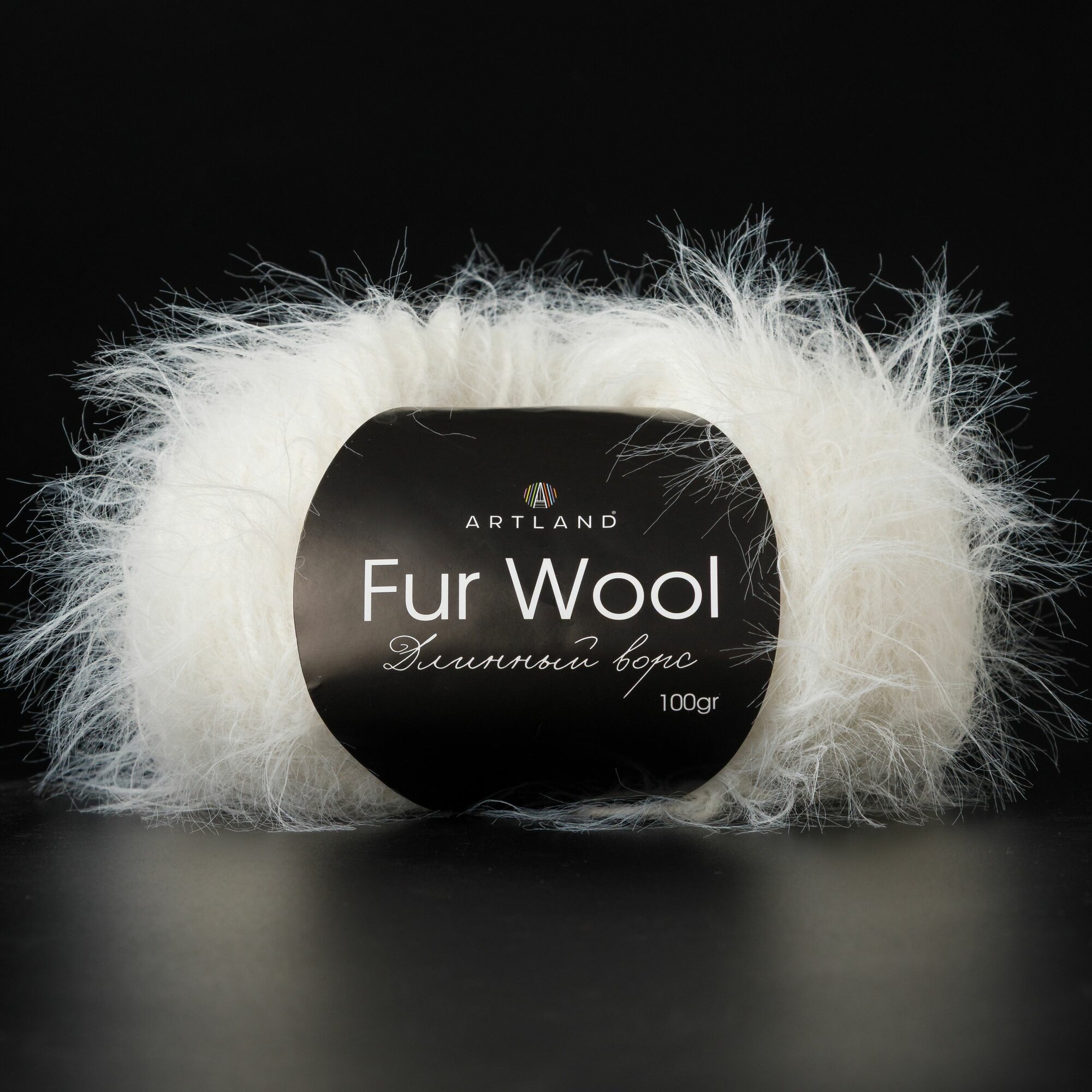 Пряжа для вязания Artland Fur Wool 1 моток (158 м, 100 гр), цвет 01 белый