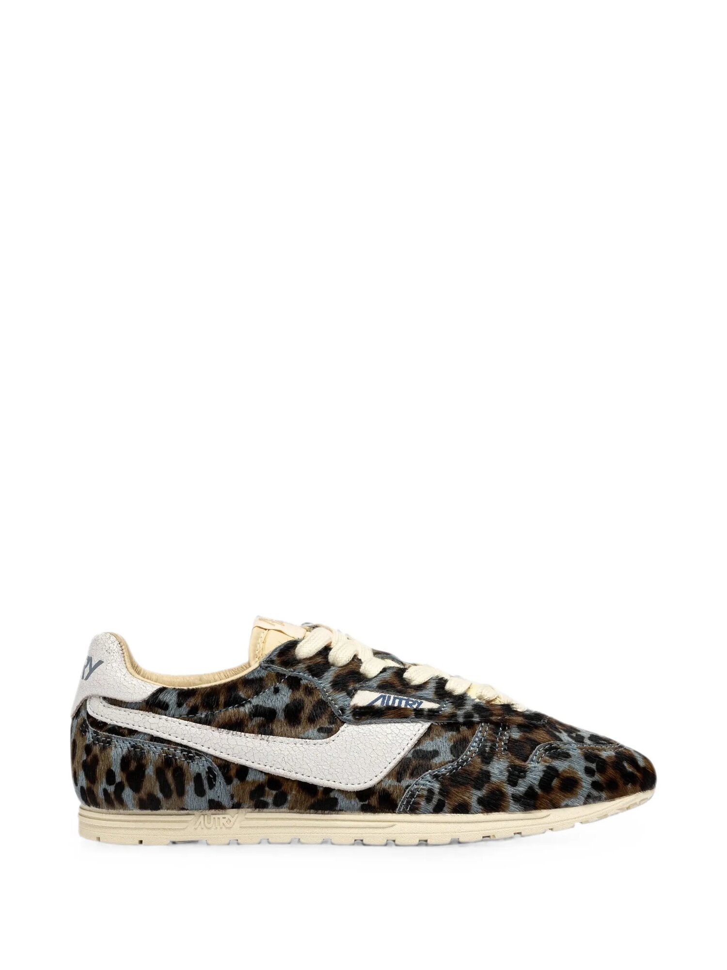 Кроссовки Windspin Low leopard-print pony-hair sneakers