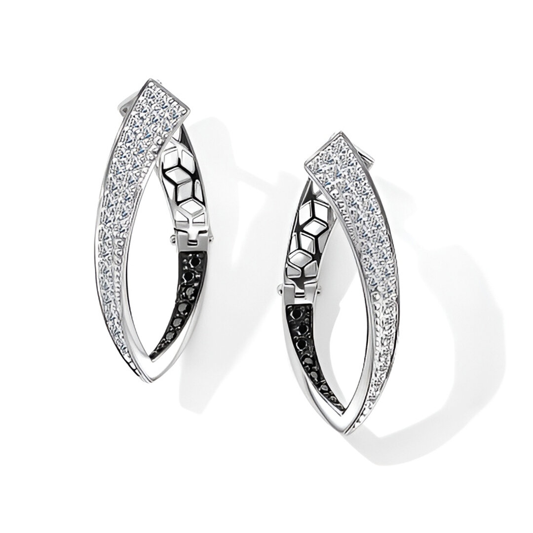 Серьги, золото, 585 проба, бриллиант