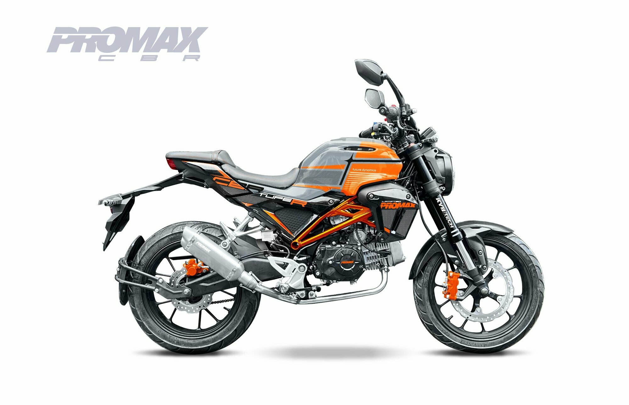 Мопед PROMAX CB150R, Оранжево-Серый. Топовый городской байк 150кубов-16л. с. — фото 1