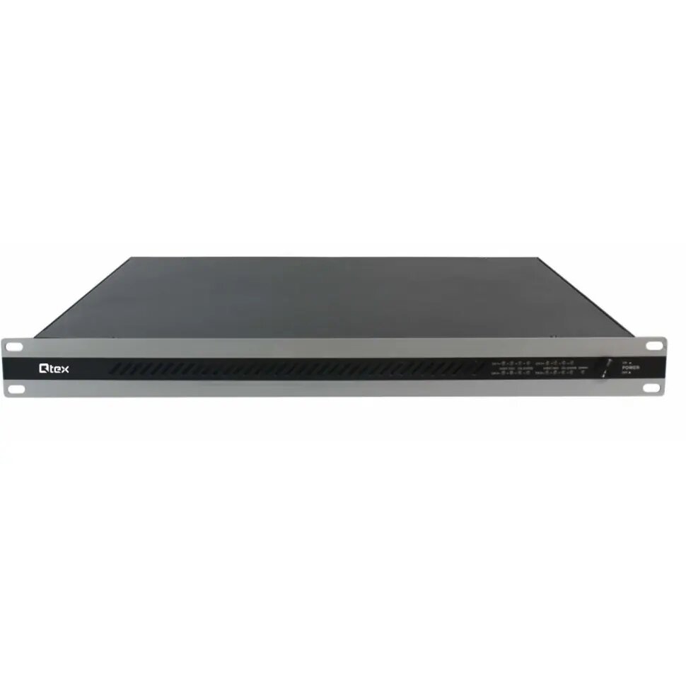 Qtex QAA PA41500TDV2- Усилитель мощности с Dante и DSP-процессором, 4х2000 Вт/4 Ом, 2х3200 Вт/8 Ом, 4х1250 Вт – 100 В