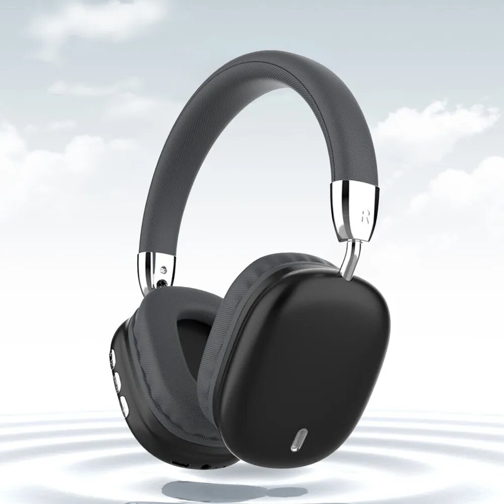 Viikei Наушники беспроводные с микрофоном, Bluetooth, USB Type-C, черный матовый