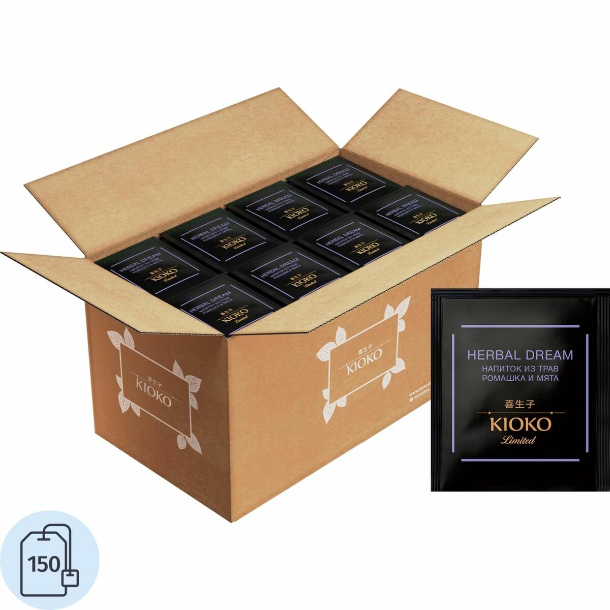Чайный напиток Kioko Limited Herbal Dream с ромашкой и мятой, 150пак/уп (2507202)