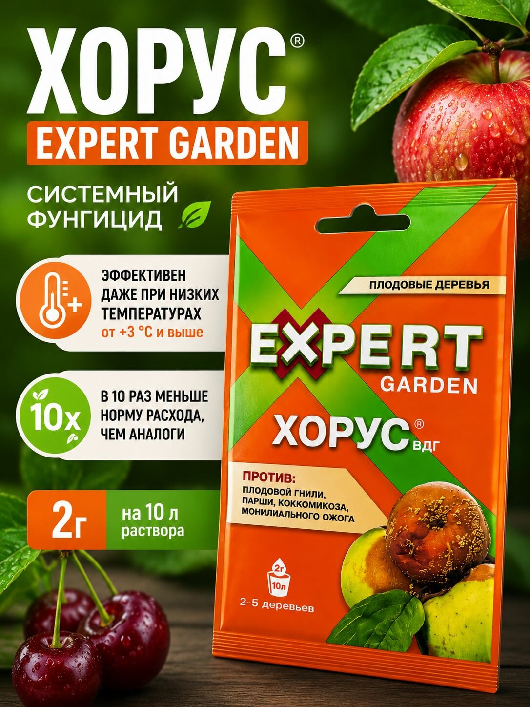 Защита плодовых деревьев, Хорус EXPERT GARDEN (2г)