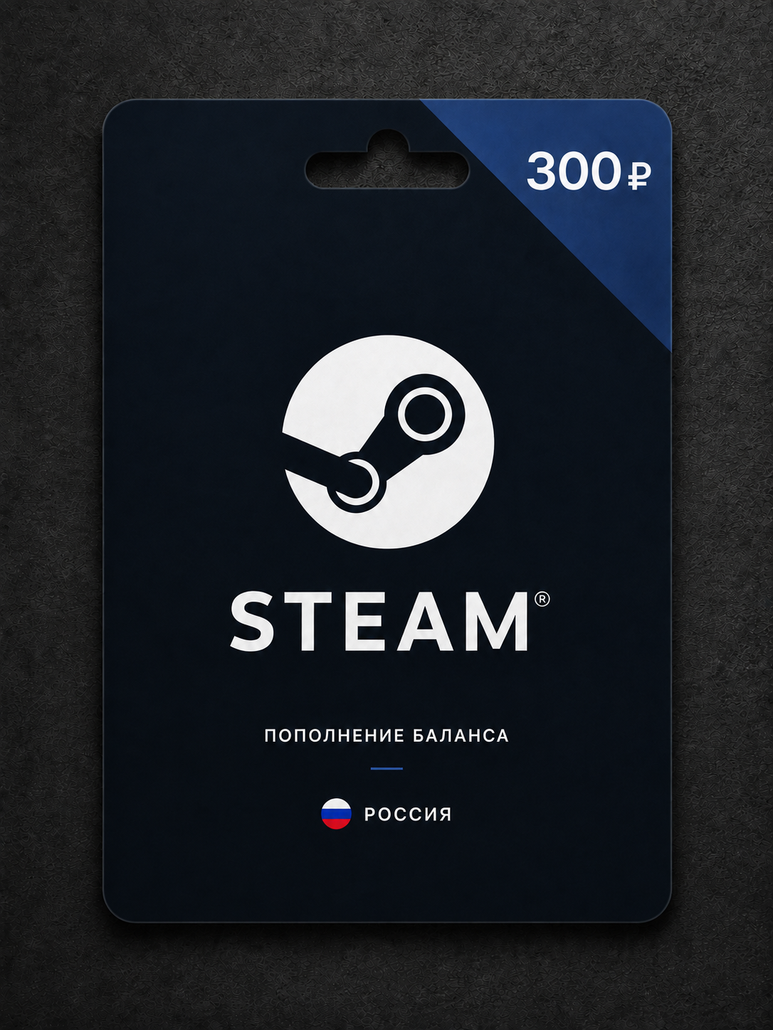 Пополнение баланса Steam Регион пополнения (Россия) на 300 ₽