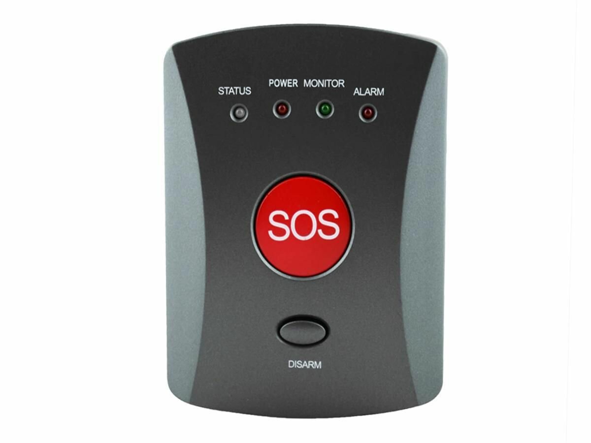 GSM панель экстренного вызова с тревожной кнопкой на руке Strazh SOS GSM-03 с встроенным микрофоном. Автономная работа. Отправка тревожных SMS-сообщений.