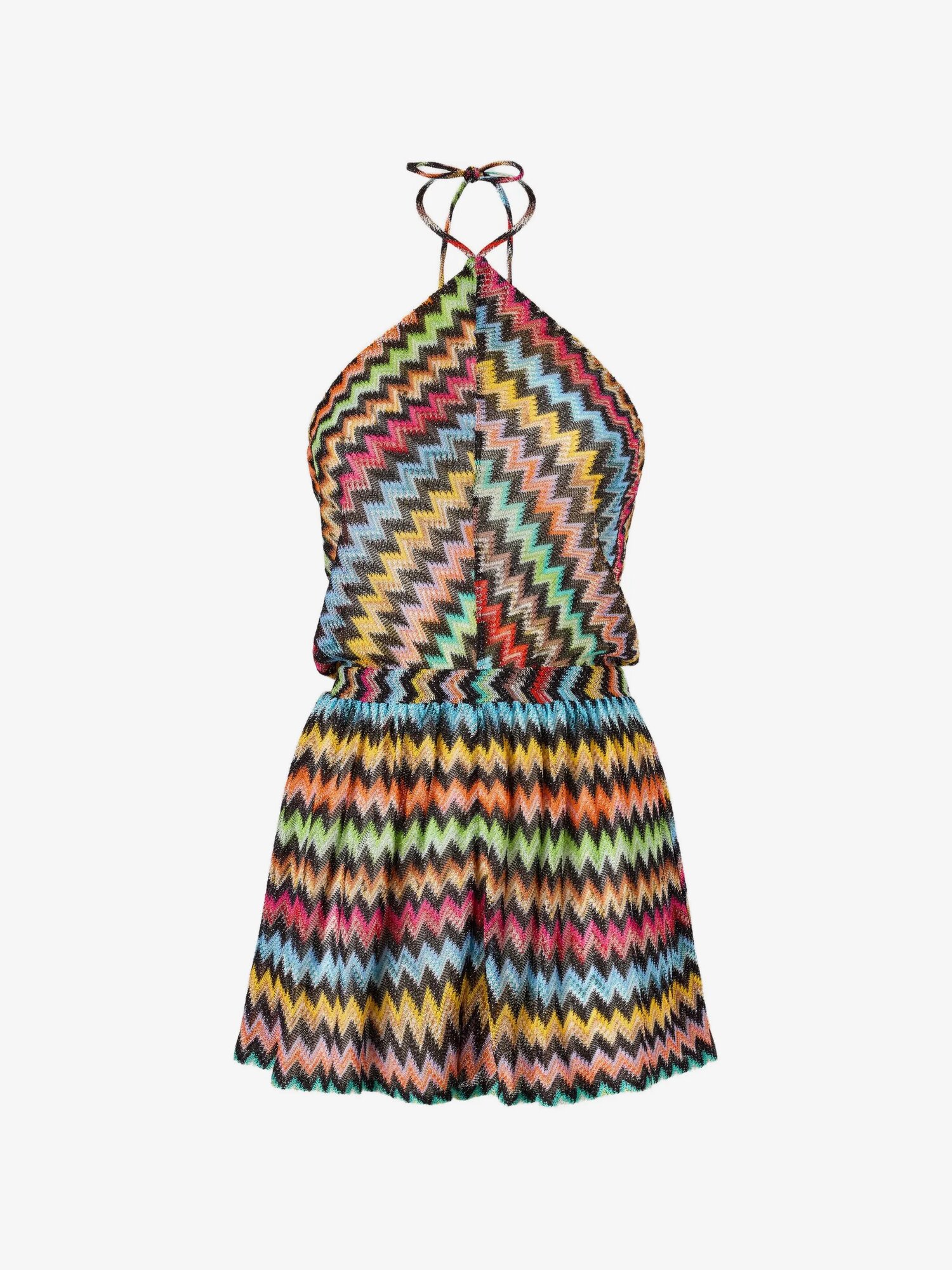 Комбинезон Zigzag-knit halterneck playsuit