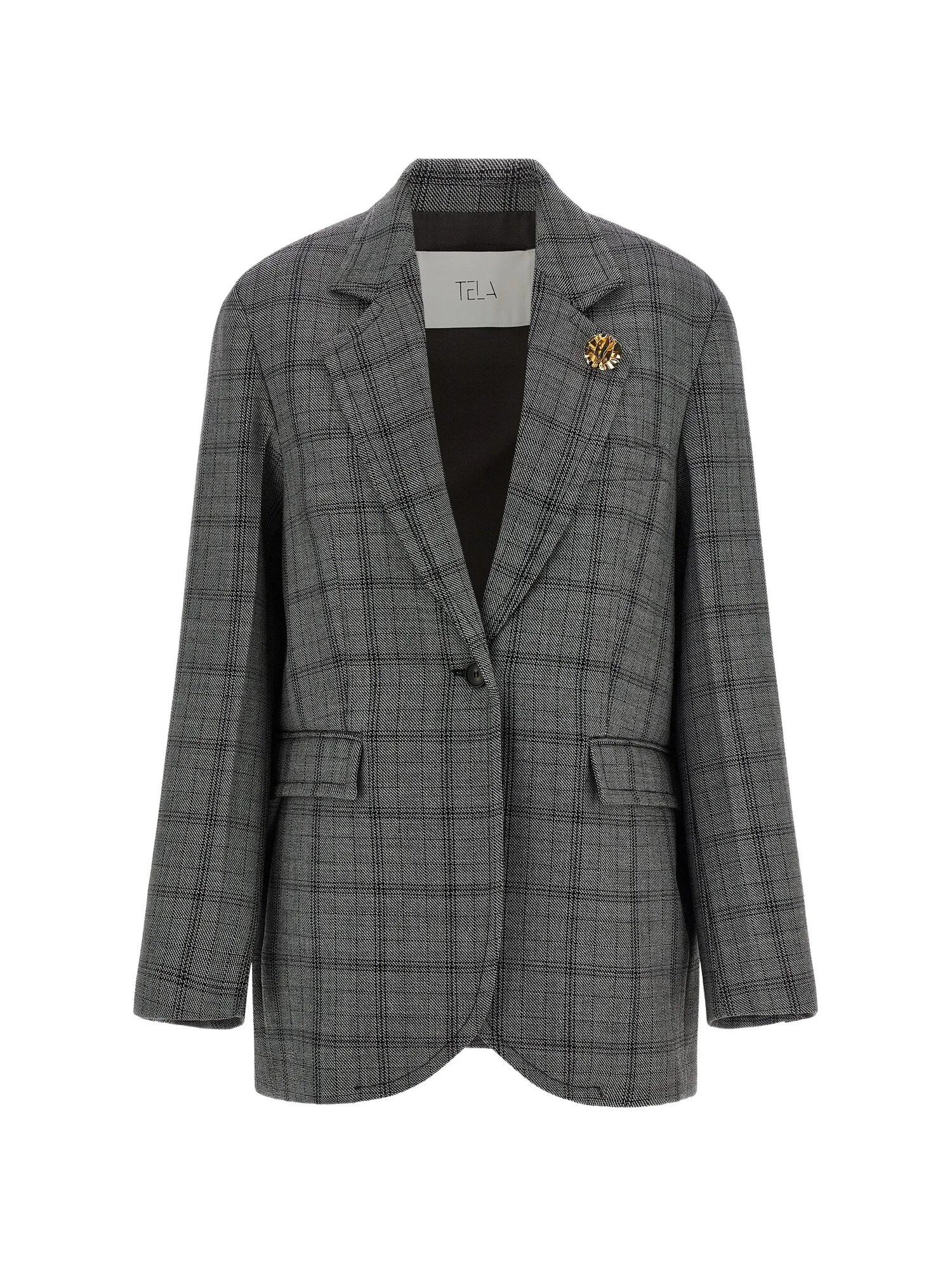Пиджак Prince of Wales brooch-detail blazer