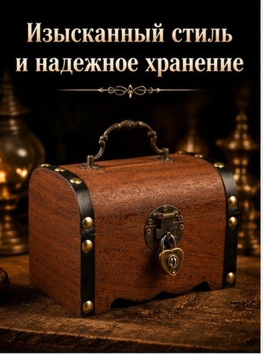 Коробка Для Денег Из Дерева С Замком Универсальный Подарок На День Рождения И Праздники Multi