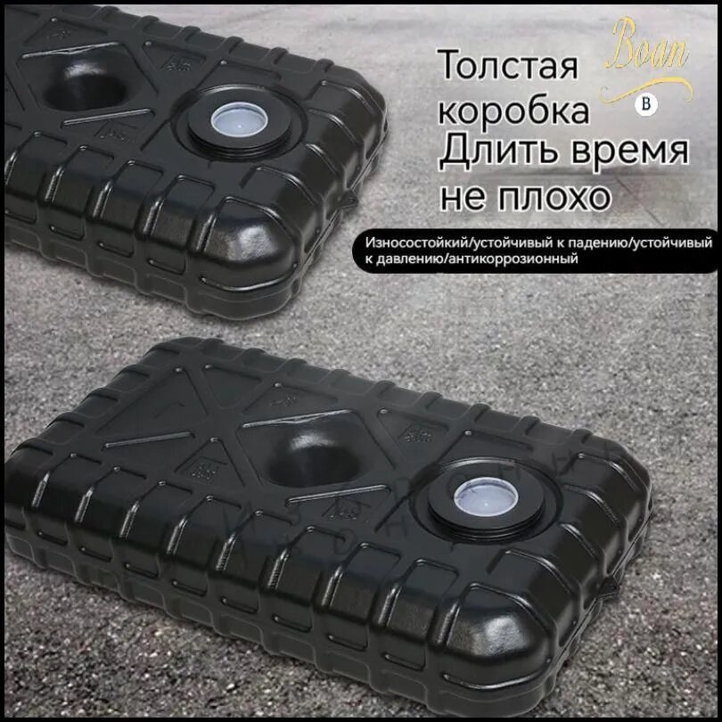 Садовый душ на 200 л, черный, из ABS-пластика, с шаровым краном, для дачи и сада, 75x35x35 см — фото 1