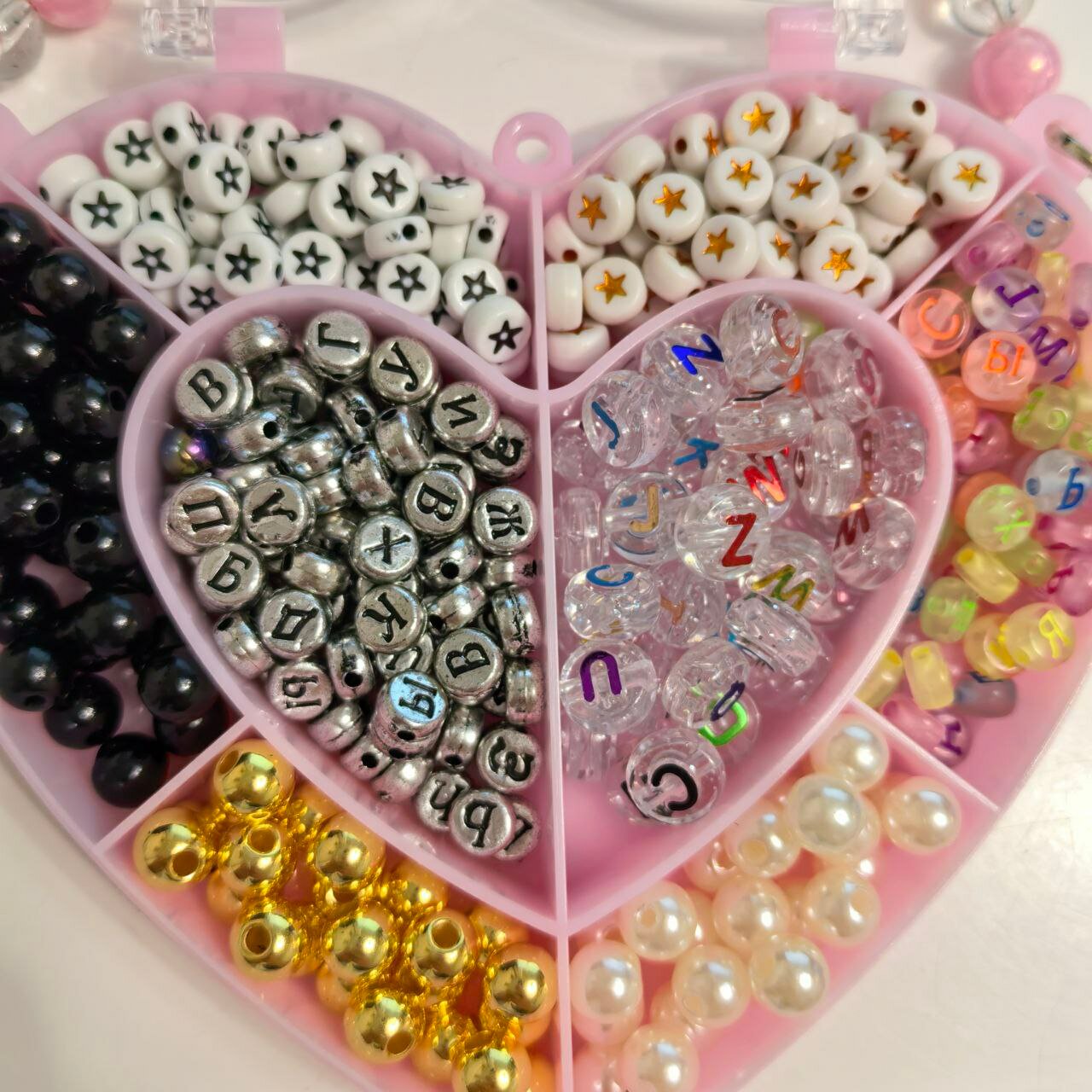 Набор из бисера "Яркие сердца-7"