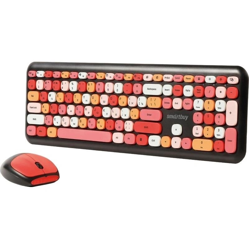 Комплект беспроводной клавиатура и мышь Smartbuy SBC-666395AG-K, EU