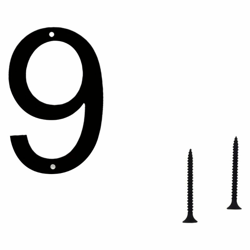 Черные антикоррозийные номера домов для наружного использования, - Стиль9