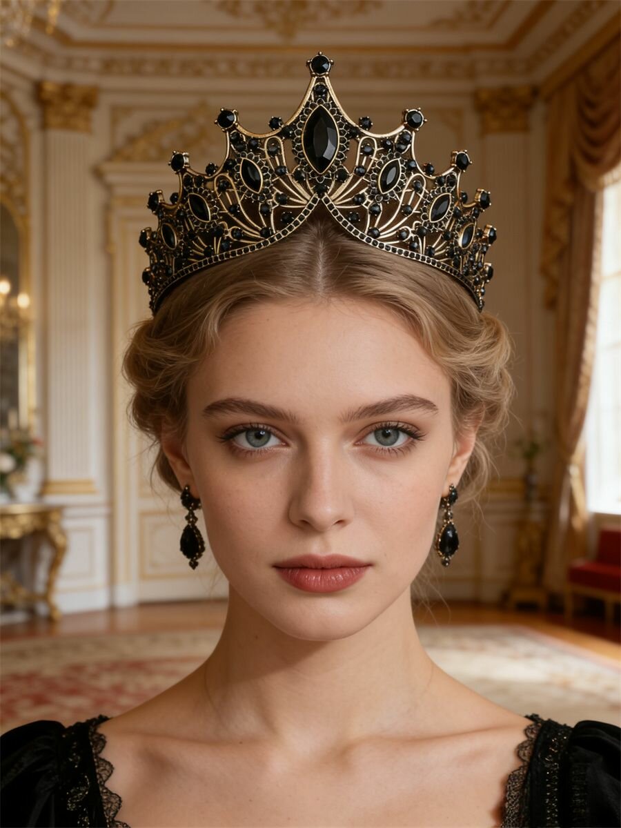 Диадема, корона на голову женская с камнями, корона диадема свадебная унисекс