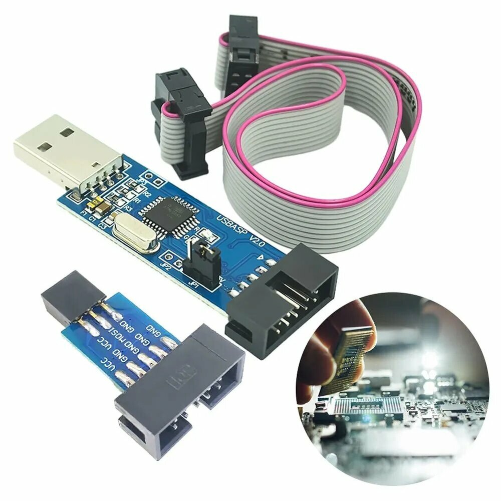 USBASP-программатор для AVR-микроконтроллеров ATmega и ATtiny, ISP/TPI