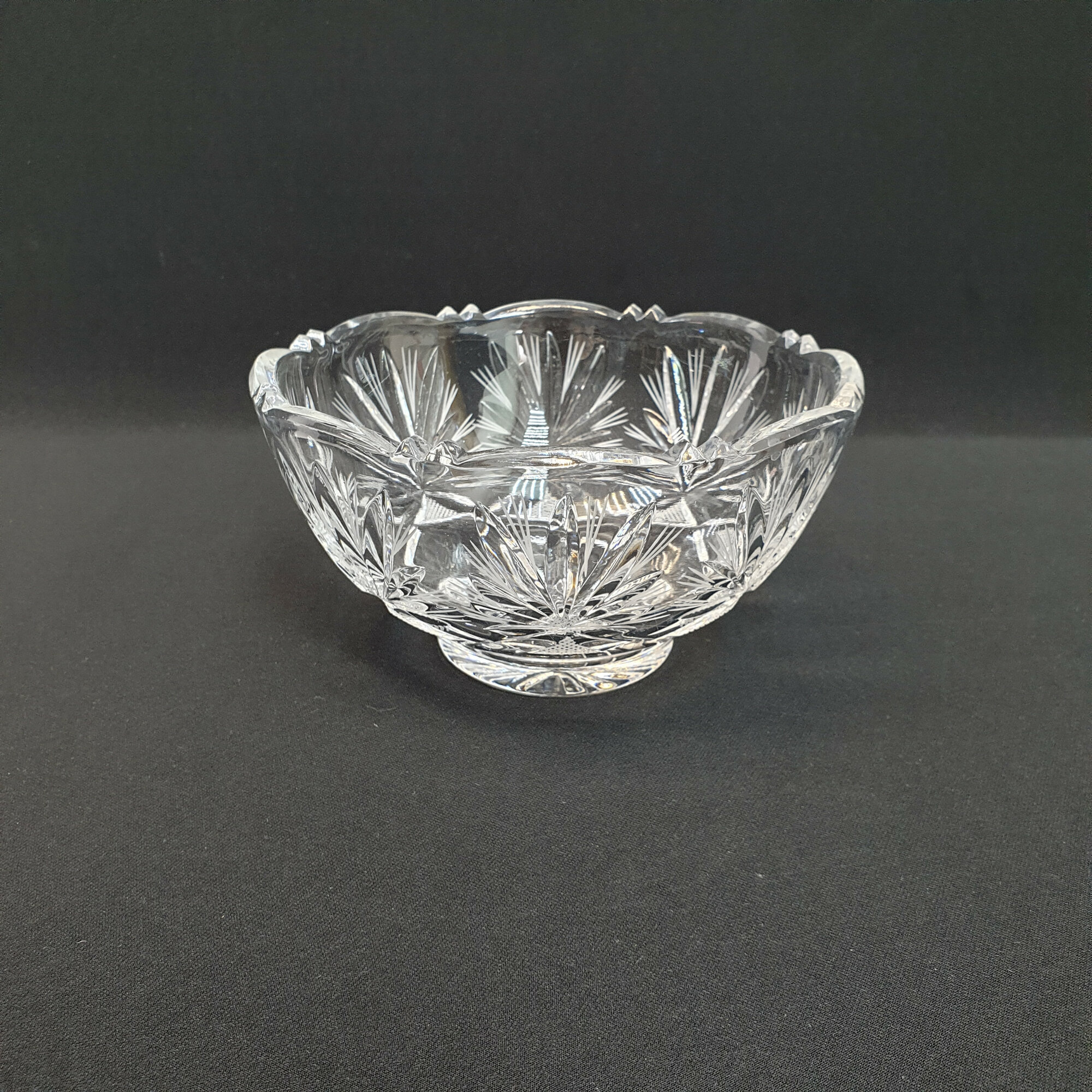 Винтажный салатник ваза, хрусталь 165 мм, СССР