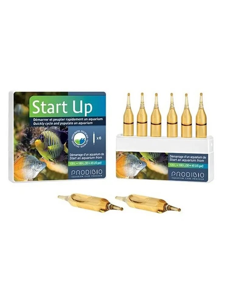 Prodibio Start Up, средство для воды в аквариуме, 6 ампул, для запуска биофильтра