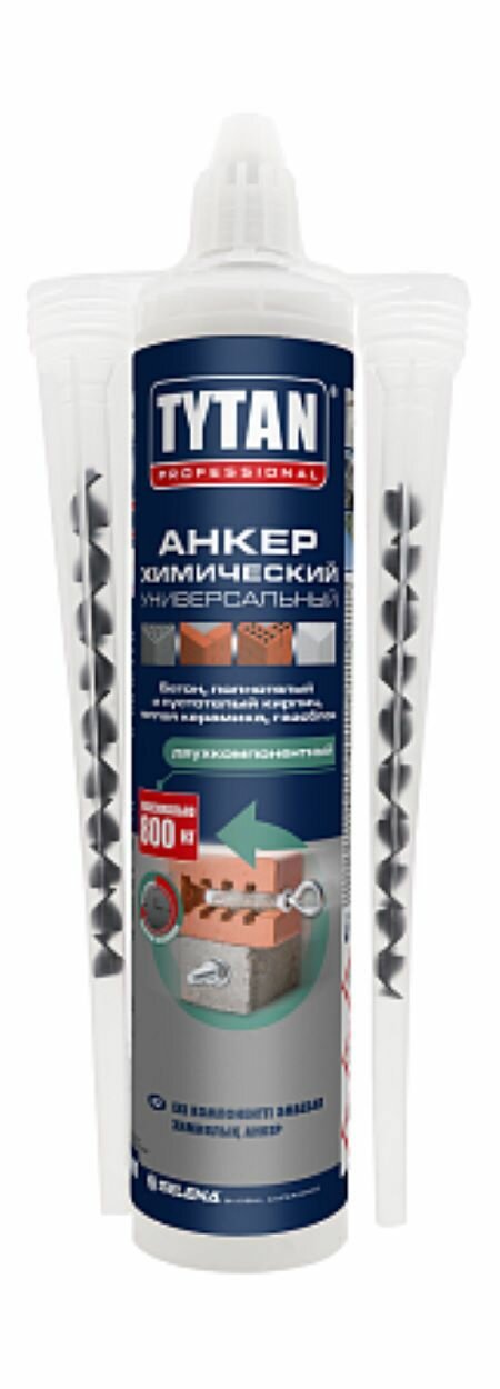 Анкер химический Tytan двухкомпонентный, компонент А и компонент В, 300 мл 16579