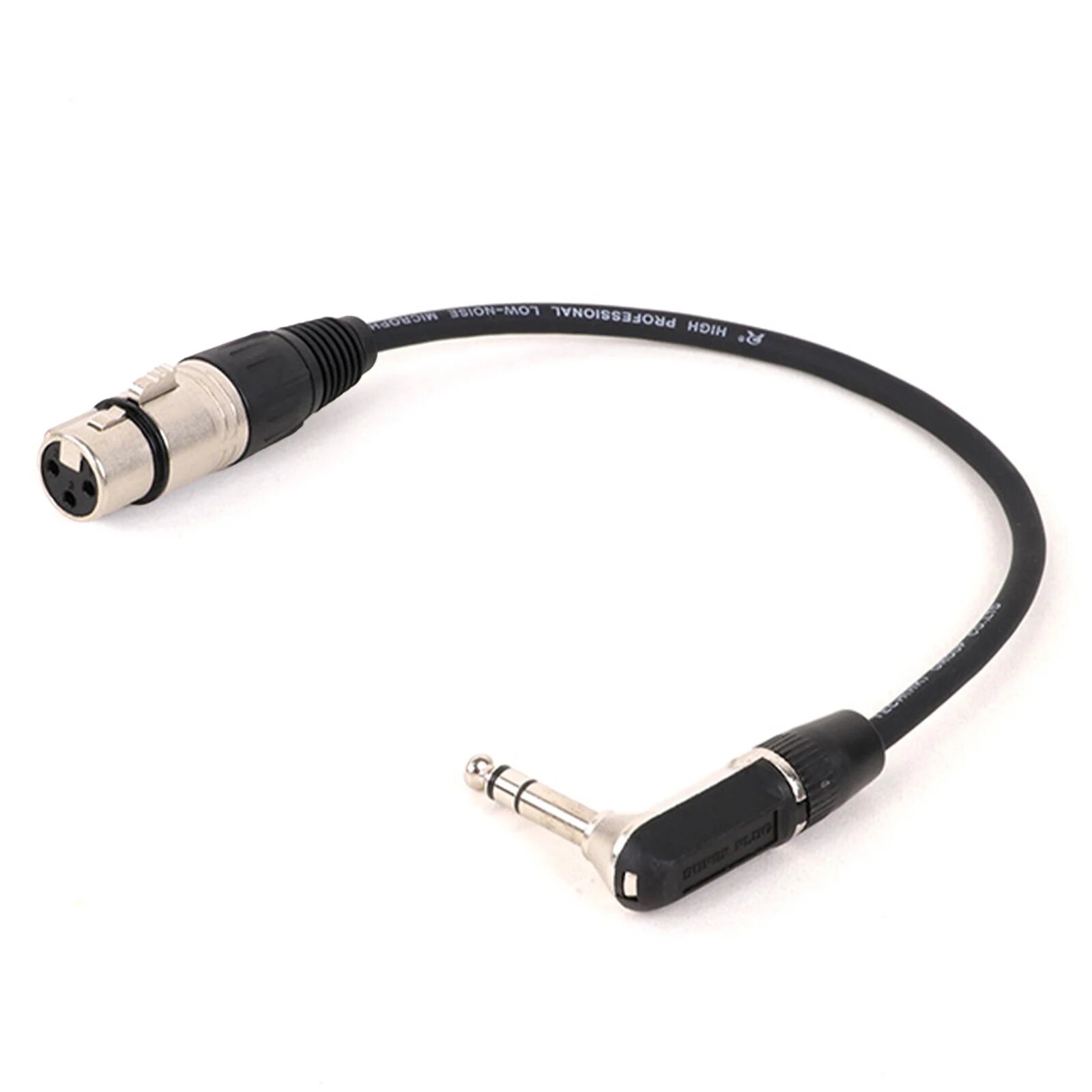 XLR - 6.35 TRS кабель, черный, 0.5m