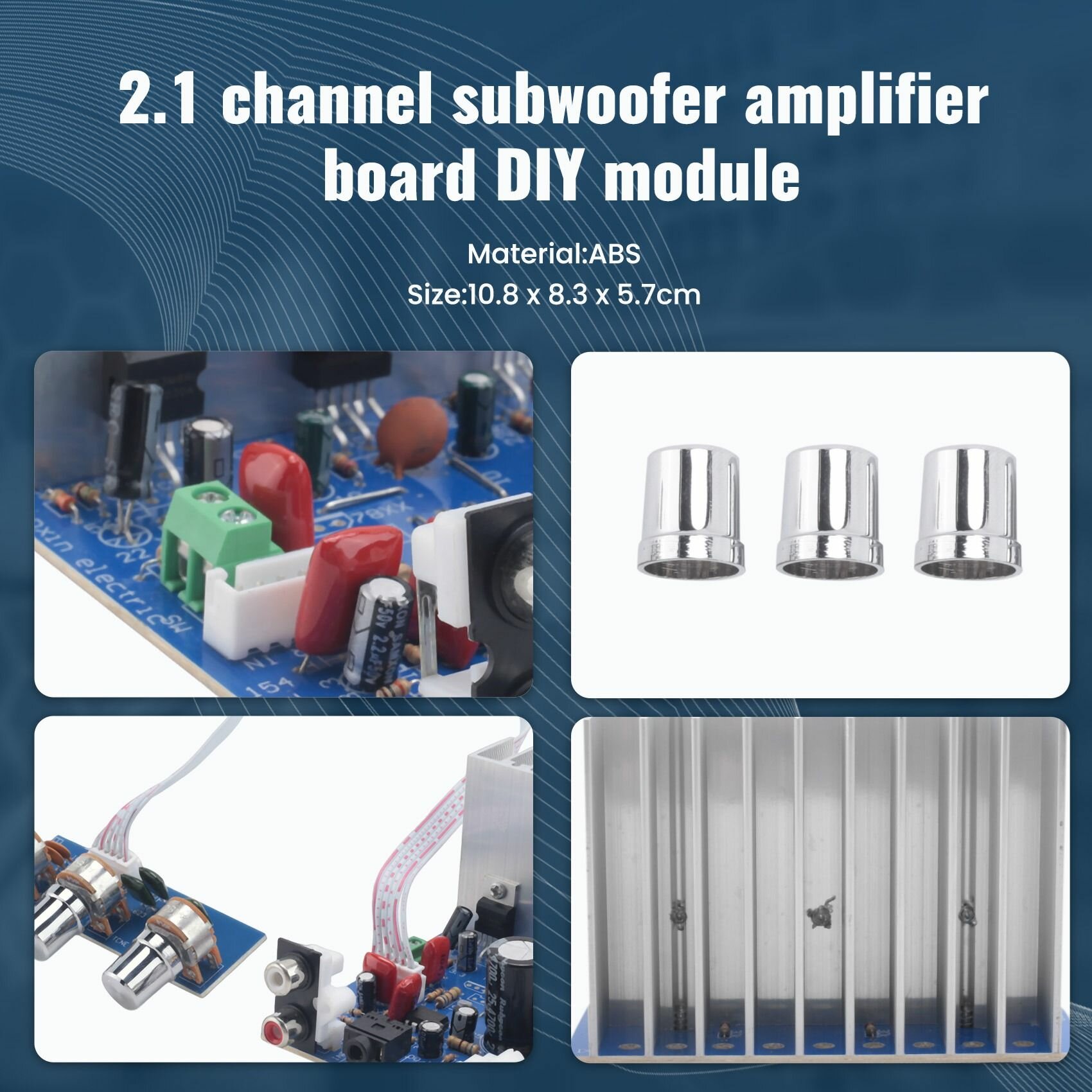 (F C T W) TDA2030 15 Вт + 30 2,1-канальный усилитель звуковой платы Усилитель сабвуфера Выход басов совместим с динамика DIY Dual AC12-15V