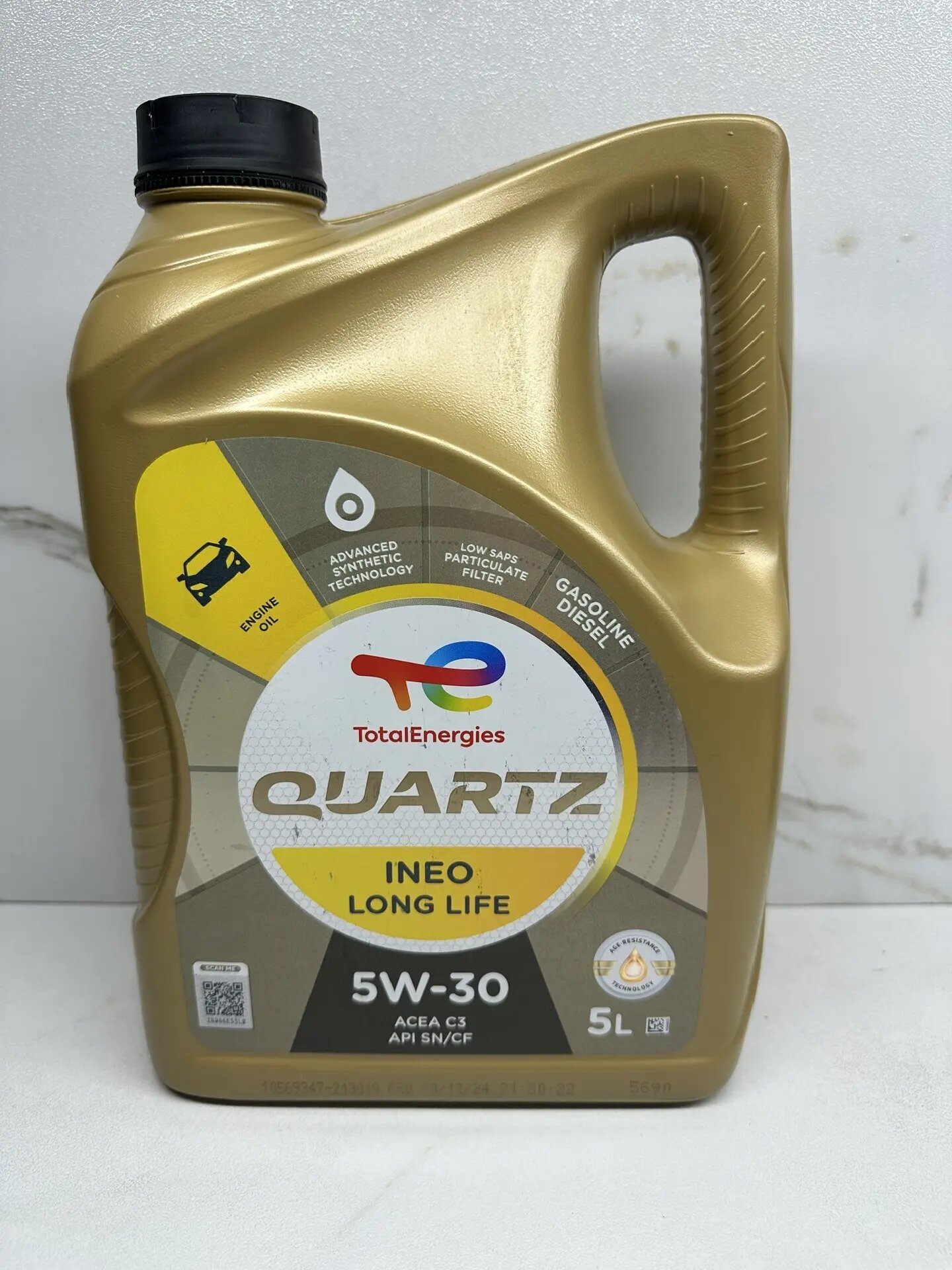 Масло моторное синтетическое TOTAL QUARTZ INEO LONG LIFE 5W-30 5 л / тотал 213819