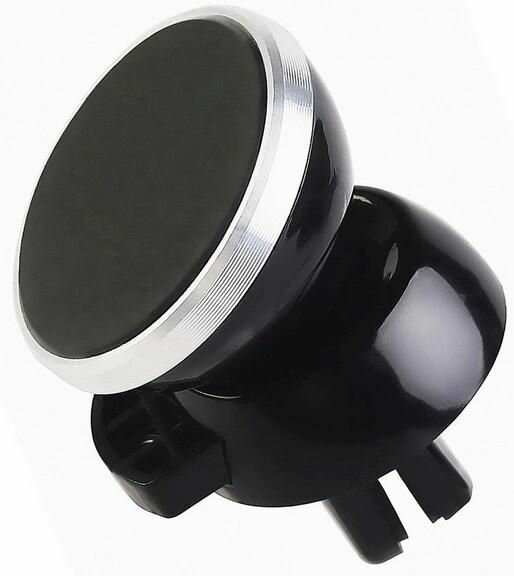 Держатель для телефона Wiiix магнитный черный-серебристый, ABS-пластик, металл (HT-47VMG)