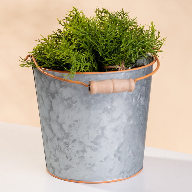 Металлическое кашпо Ведерко Луфен 15 см, Boltze, 2031323/9715835