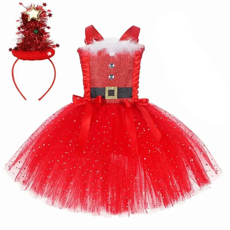 Рождественский костюм эльфа для девочки 2Т, Dress and Headband A