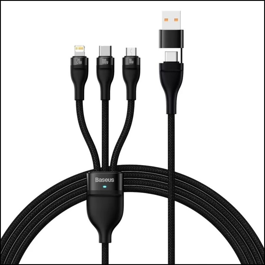 Кабель для мобильных устройств USB Type-C/Apple Lightning, USB Type-C, 1.2 м, черный