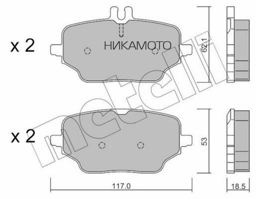 METELLI 22-1273-0 Колодки тормозные