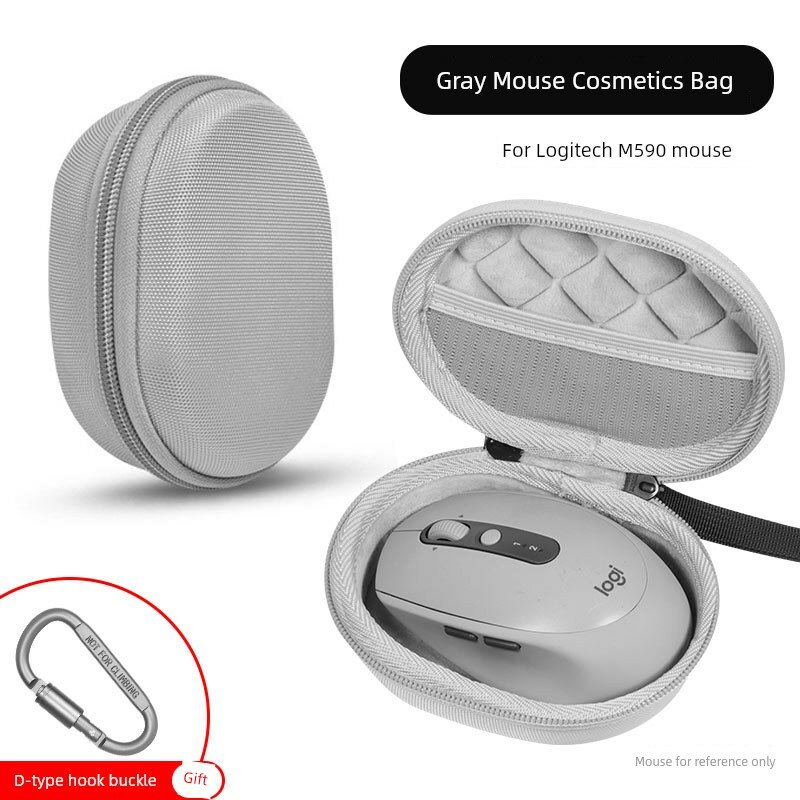 Беспроводная мышечная сумка для Logitech M330 M275 M280 M320 M590 M220 - Прочная серая маленькая сумка с анти-давлением