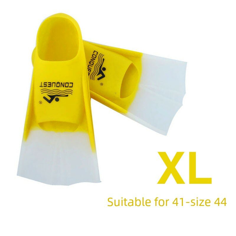 Ласты для плавания для мужчин и женщин, бело-желтые, размер XL, прочные аксессуары для дайвинга, высокая
