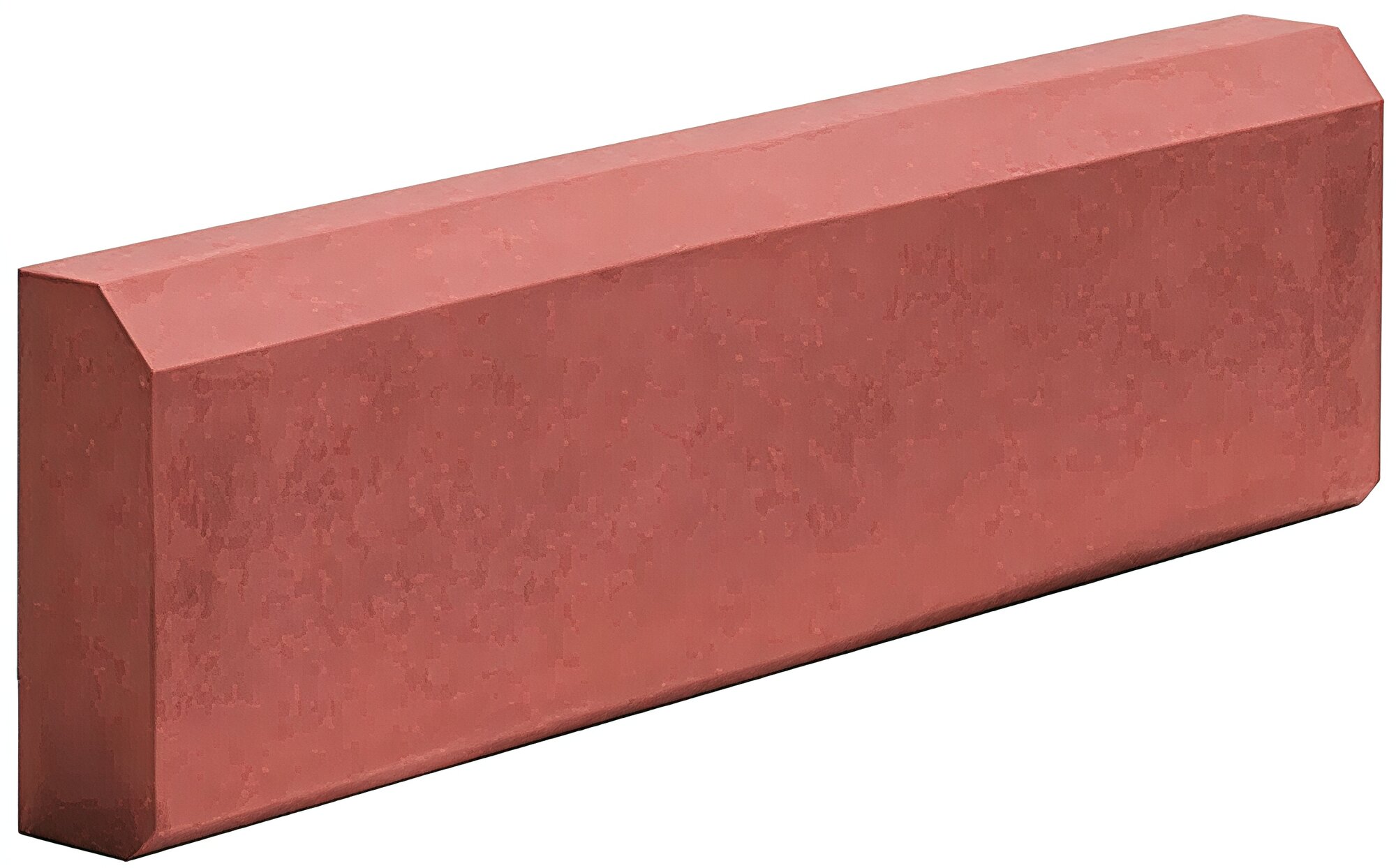 Бордюр тротуарный МосОблТротуар, красный, вибролитьё, 50х21х7 см