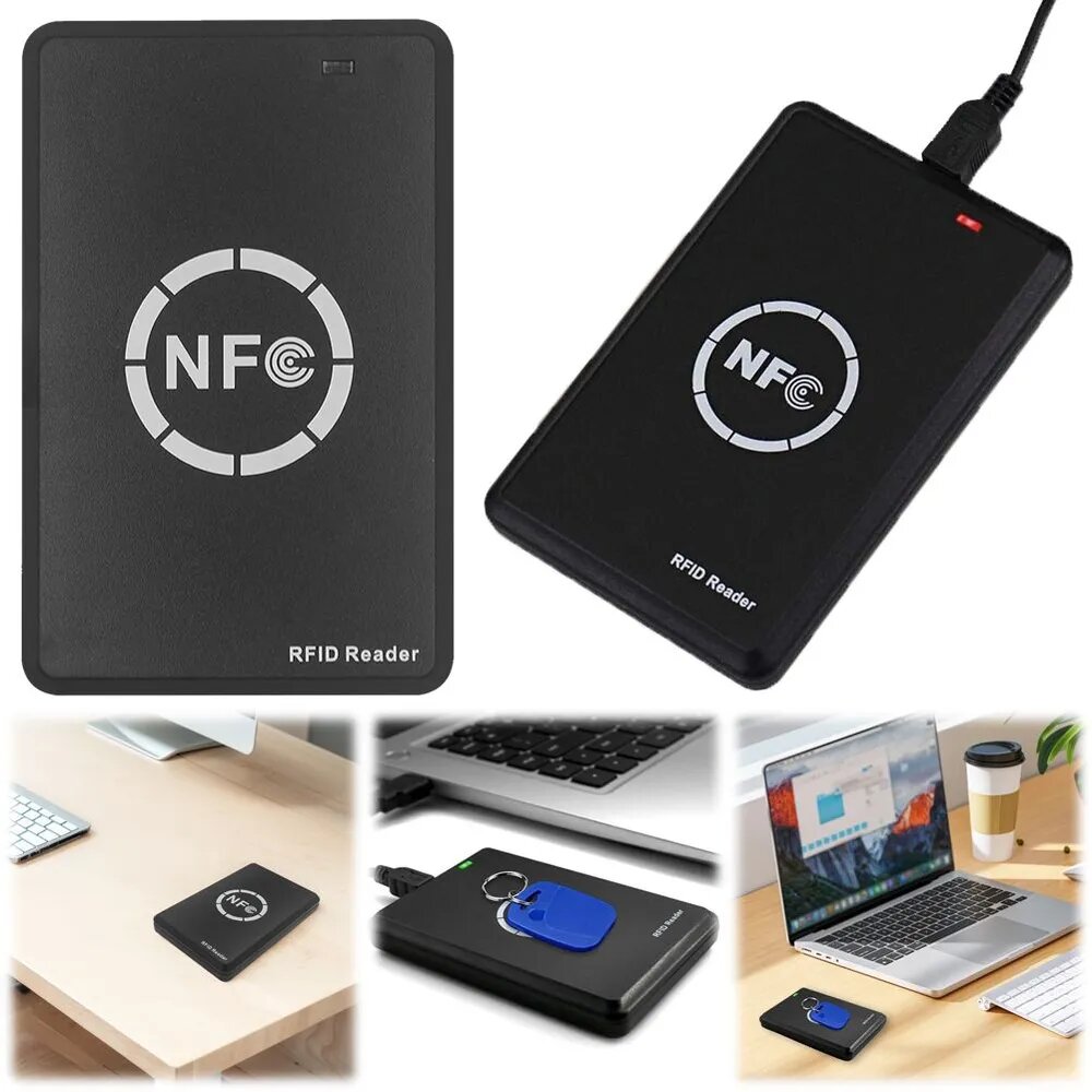 Считыватель RFID-писателей 13,56 МГц/125 кГц/250 кГц Репликатор тегов NFC RFID-считыватель 125 кГц