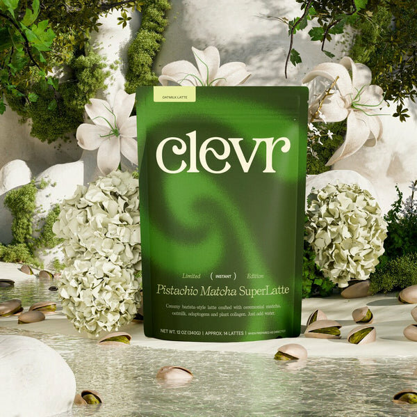 Clevr Blends Латте-матча с фисташками Strawberry Pistachio Matcha SuperLatte, 340 гр (14 порций)