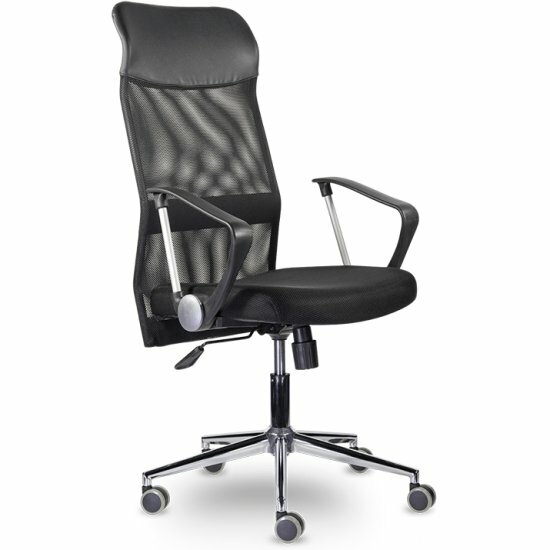 Кресло офисное Utfc МС-040 Директ Лайт В хром Ср Z11/TW-01/Е11-к (черный)