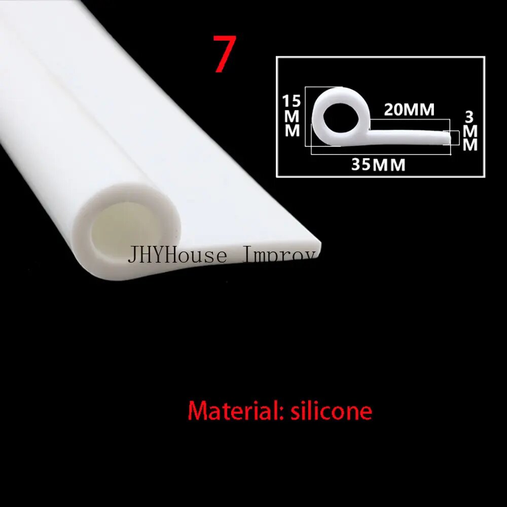 Термостойкая уплотнительная лента силиконовая P-типа 9 форм P- 7