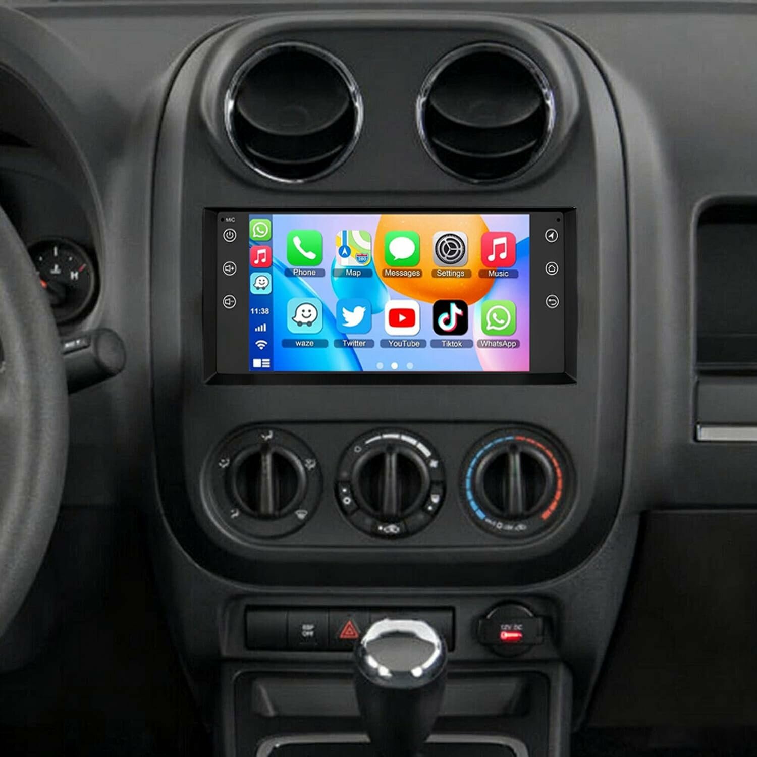 Автомобильная стереосистема для Jeep Compass 2009–2017 гг, стереосистема с 7-дюймовым сенсорным экраном, 2G + 64G,