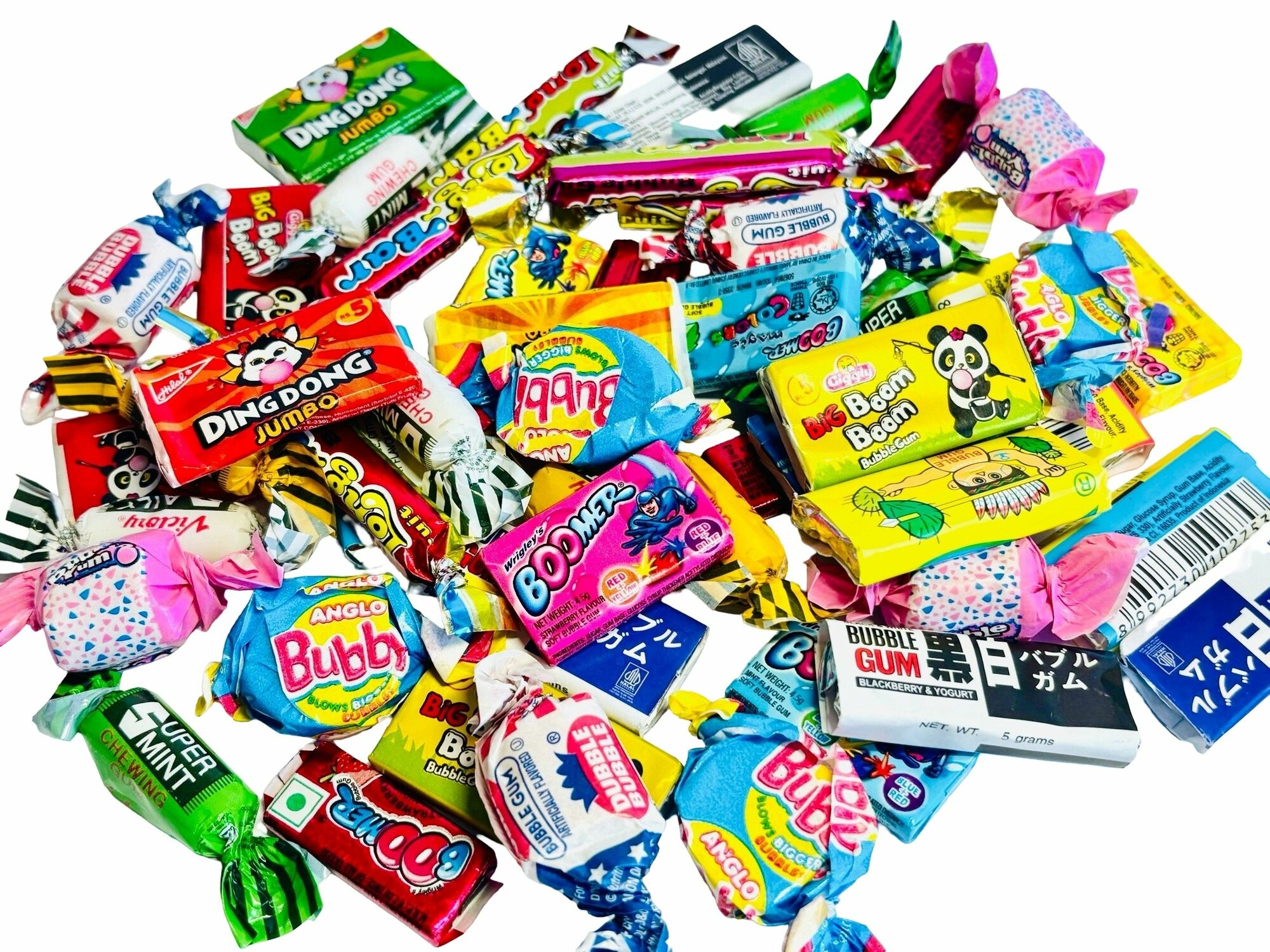 Набор Жевательной Резинки из 50 шт Bubble Gum Mix Flavors