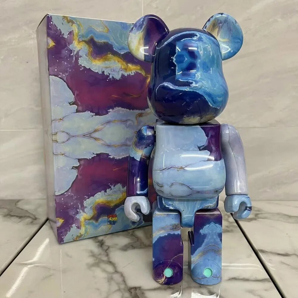 Фигурка декоративная Bearbrick, 28 см, ABS пластик, Мрамор Красивый цвет Q563
