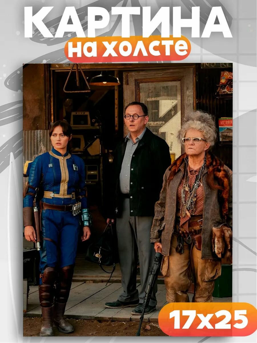 Картина на стену Fallout, на подрамнике, 1шт, 25х17 размер.