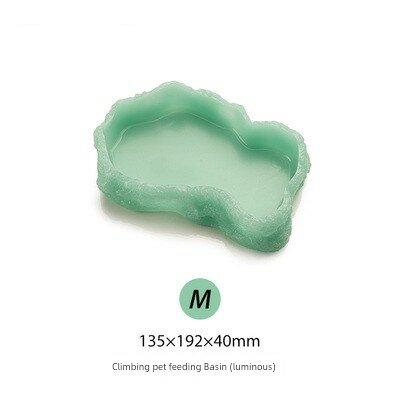 Ночное свечение резиновая кормушка для рептилий, размер M, модель YSP-003