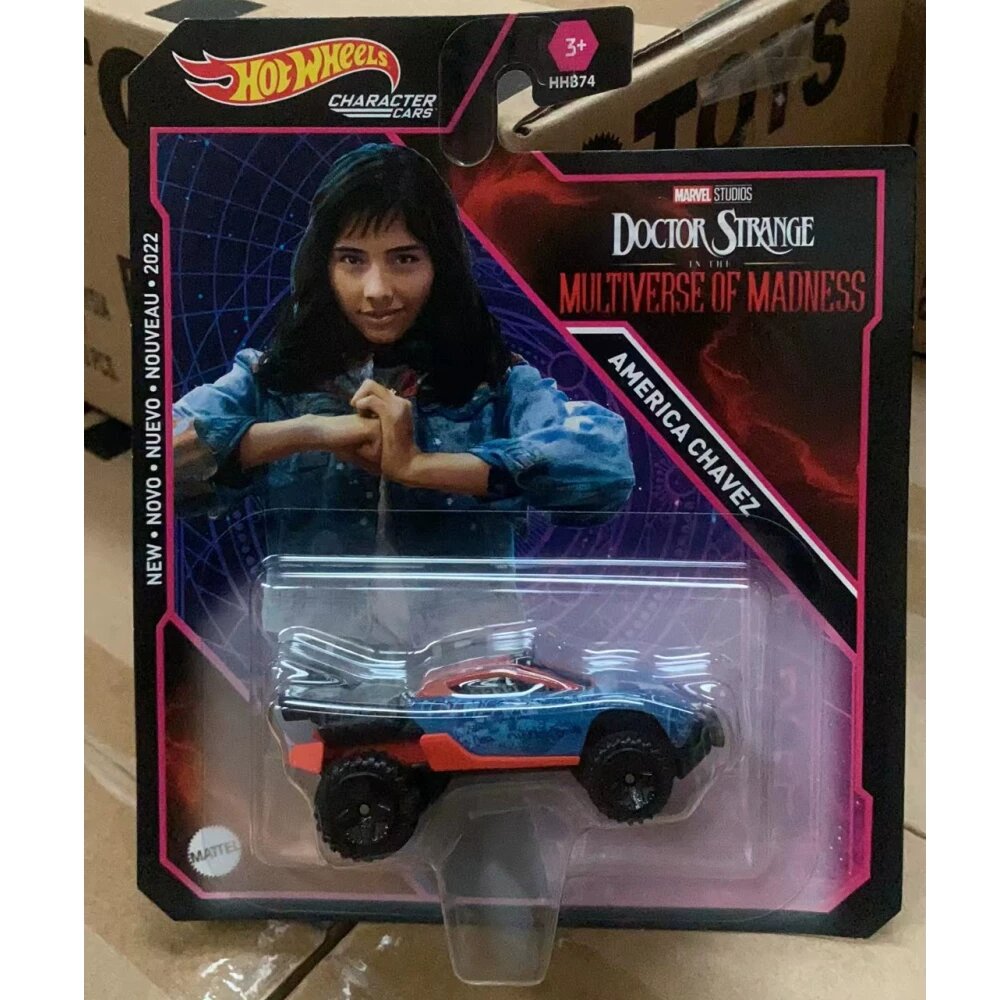 Hot Wheels Америка Чавес Алюминиевая Модель Автомобиля, Коллекционная Игрушка из Marvel для Детей, Масштаб 1:64