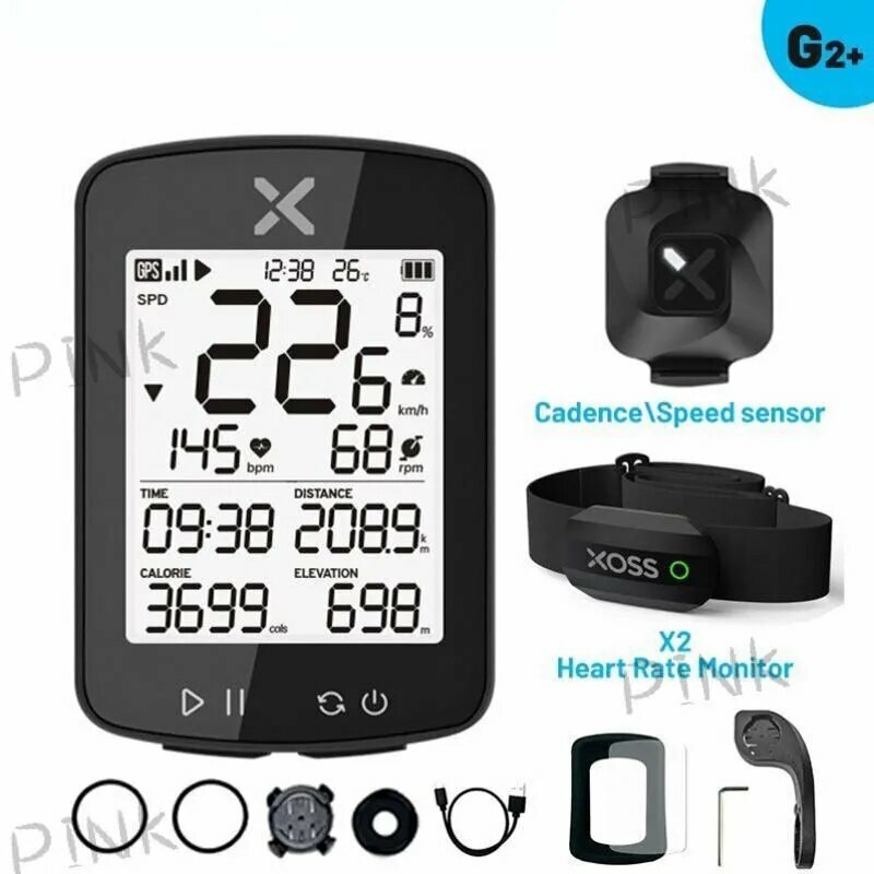 XOSS G2+ Велокомпьютер Беспроводная сеть GPS Водонепроницаемый