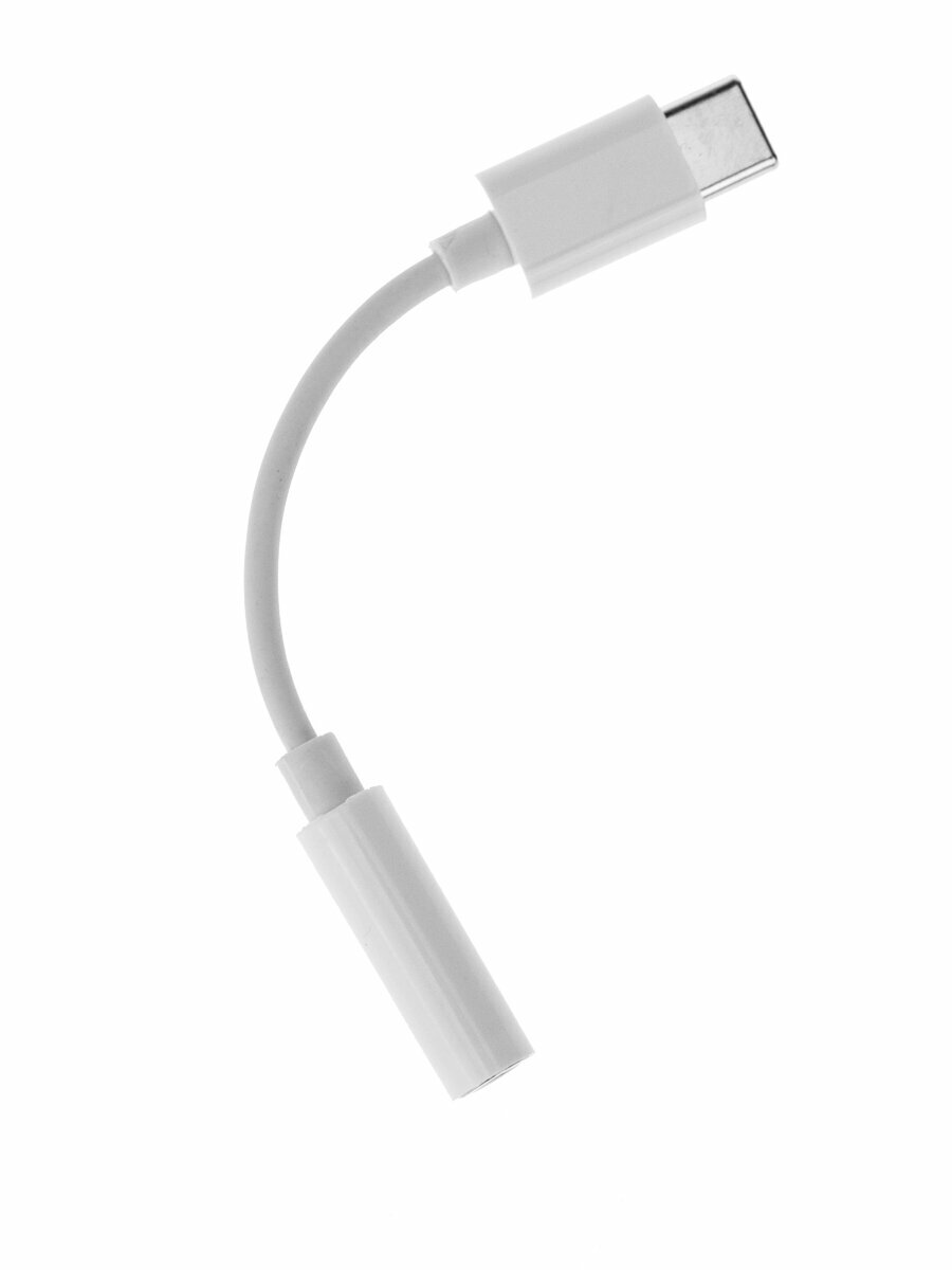 Переходник белый TYPE-C на JACK 3.5 мм